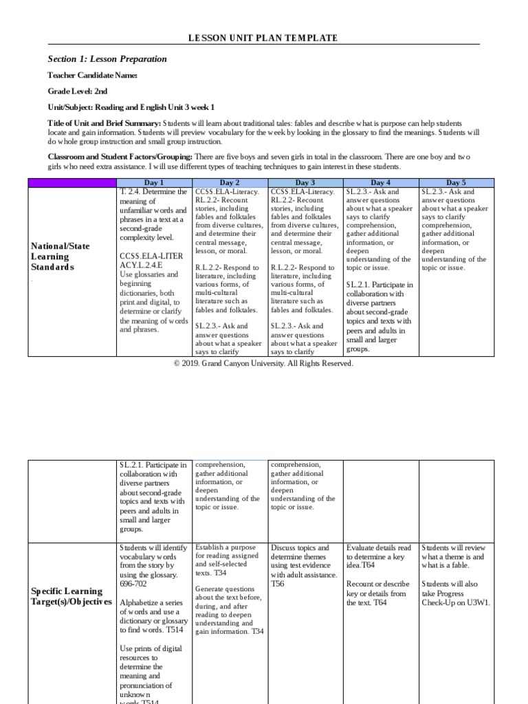 Unit 3 Week 1 | PDF | Reading Comprehension | Cognition