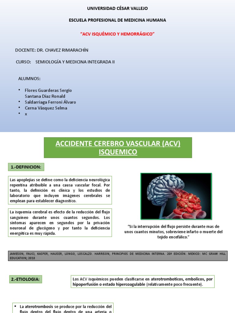 Acv Isquemico | PDF | Carrera | Isquemia