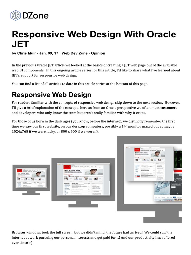 Responsive Web Design With Oracle JET | PDF