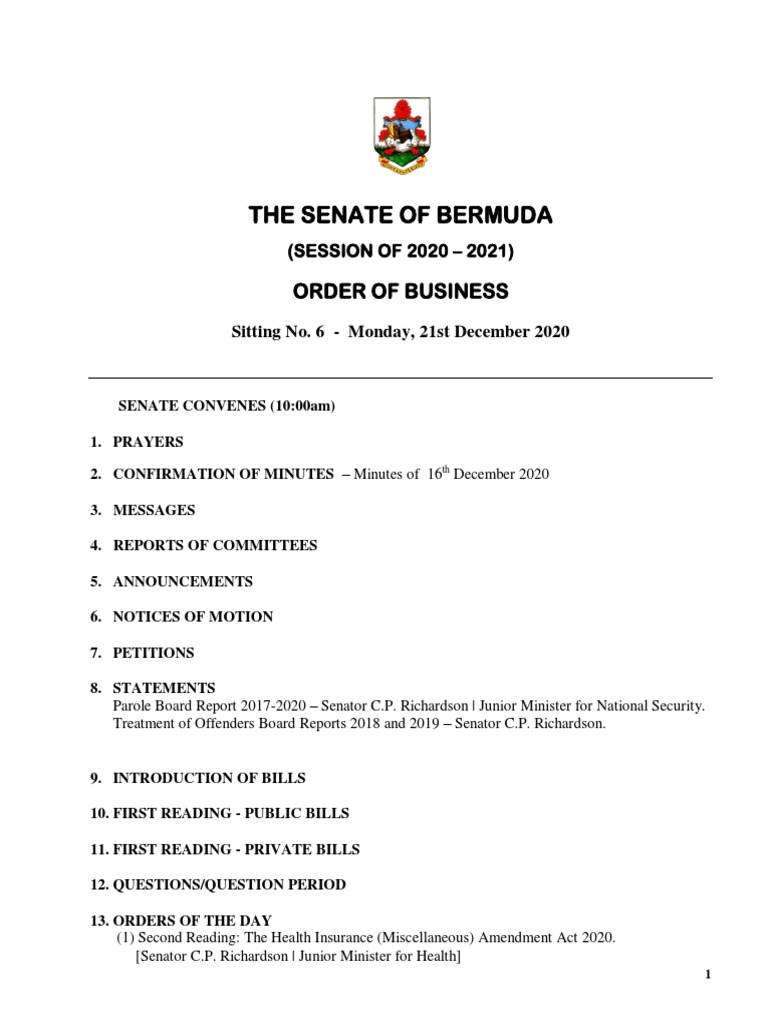 Senate - 2020 December 21 (R) | PDF | United States Senate | Government