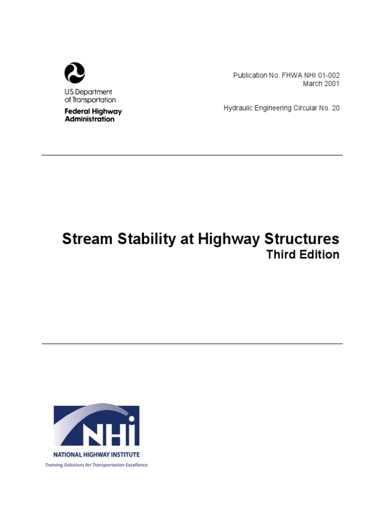 FHWA - Stream Stability at Highway Structures PDF | River | Erosion