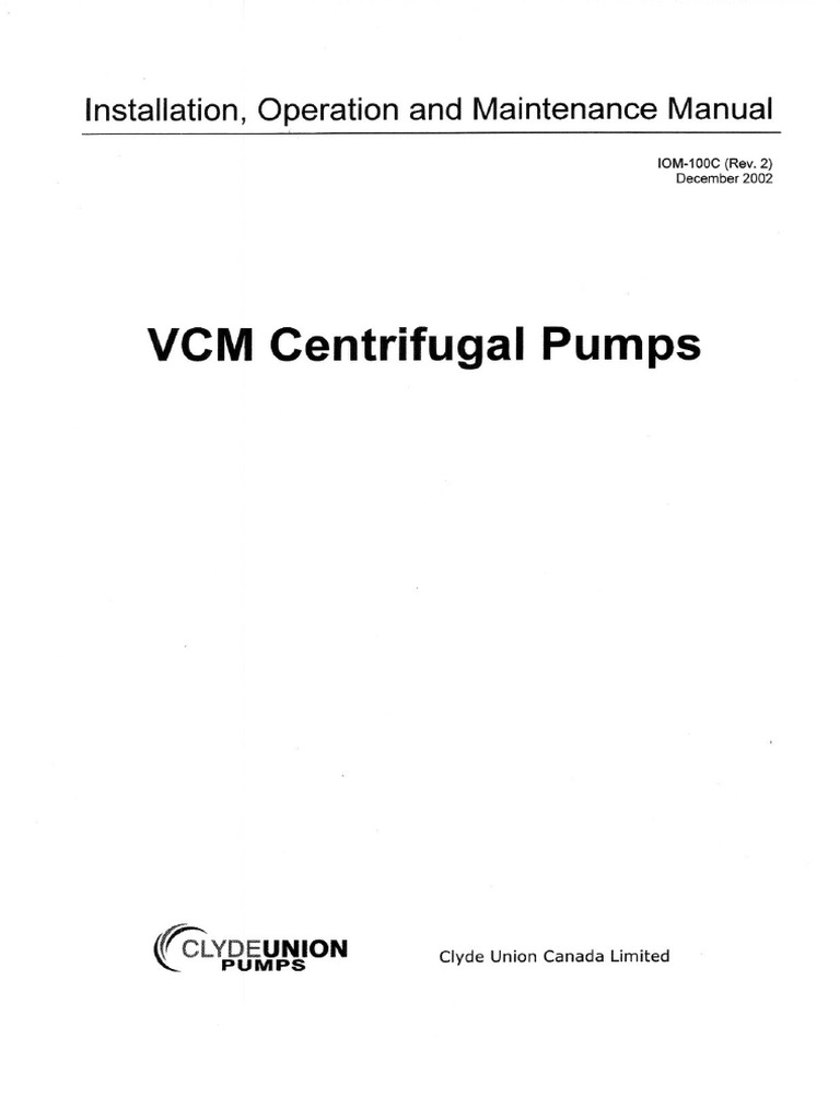 VCM Installation Operation and Maintenance Manual | PDF