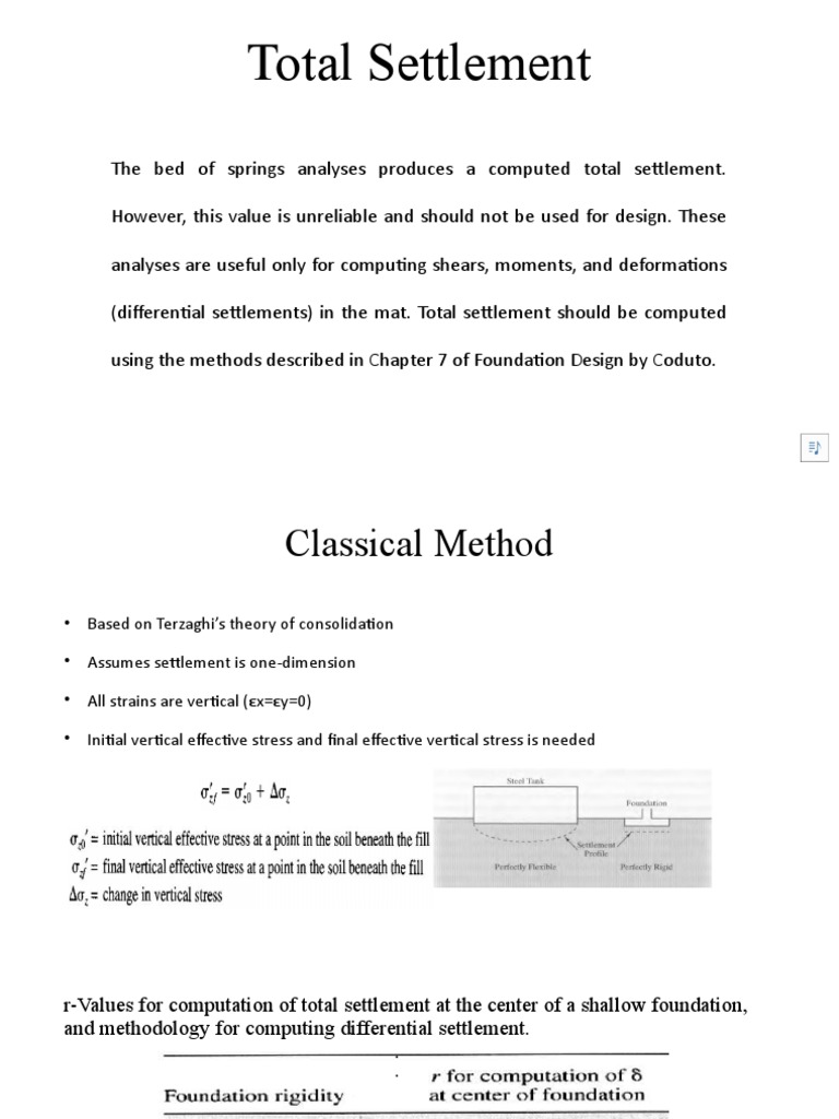 Total Settlement PPT FINAL | PDF | Stress (Mechanics) | Deformation ...