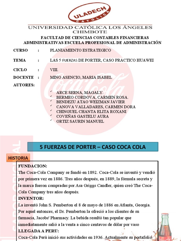 5 Fuerzas de Porter - Coca Cola | Descargar gratis PDF | Coca Cola ...
