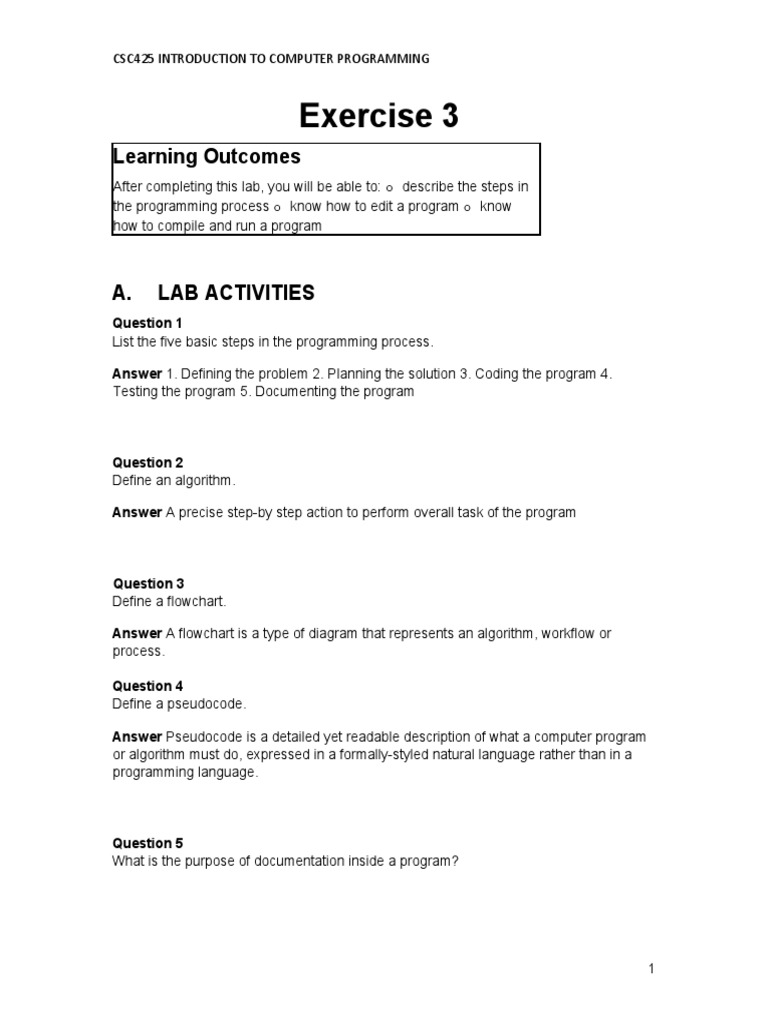 Alif Programming Lab Exercises | PDF | Computer Program | Programming