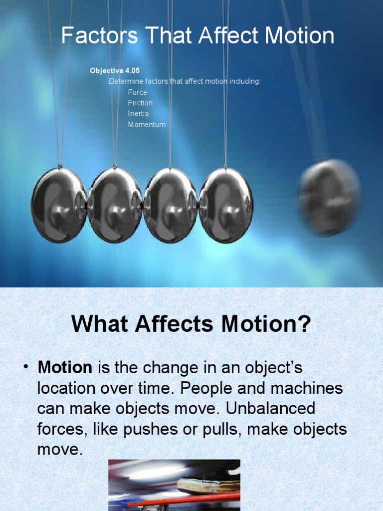 Factors That Affect Motion: Force, Friction, Inertia & Momentum | PDF ...