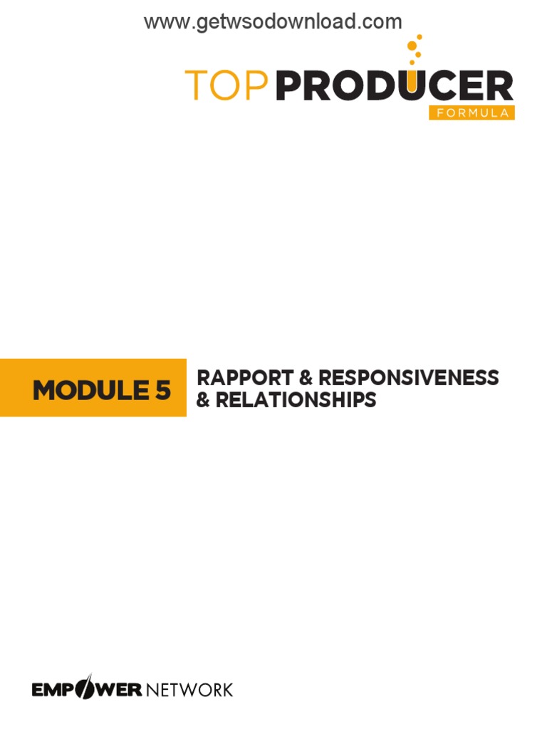 Building Rapport for Sales Success | PDF | Communication | Business