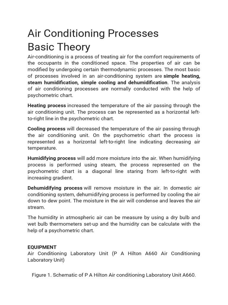 Air Conditioning Processes | PDF