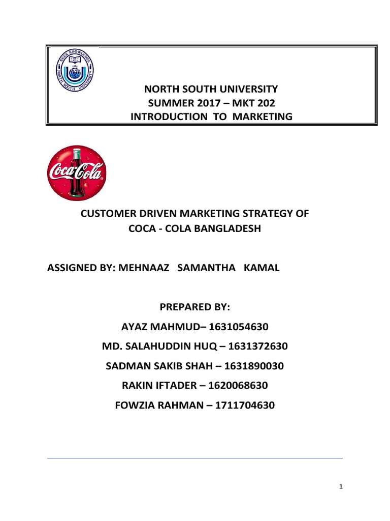 Final Report of Coca Cola | PDF | Coca Cola | The Coca Cola Company