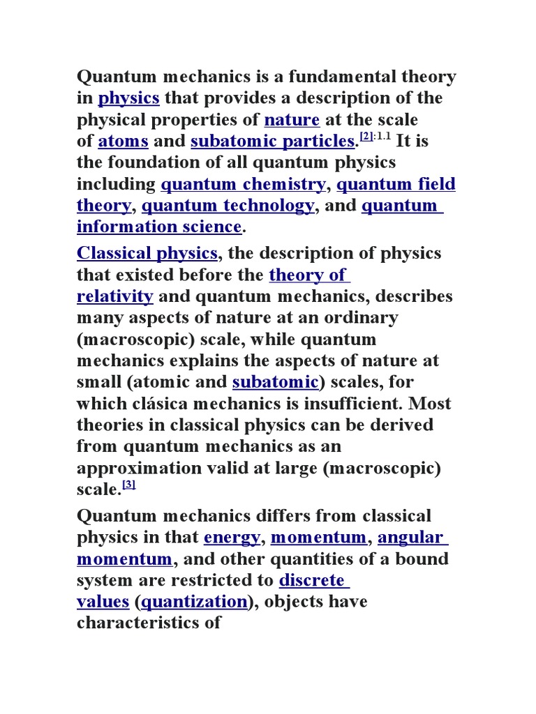 Quantum Mechanics | PDF | Quantum Mechanics | Wave Function