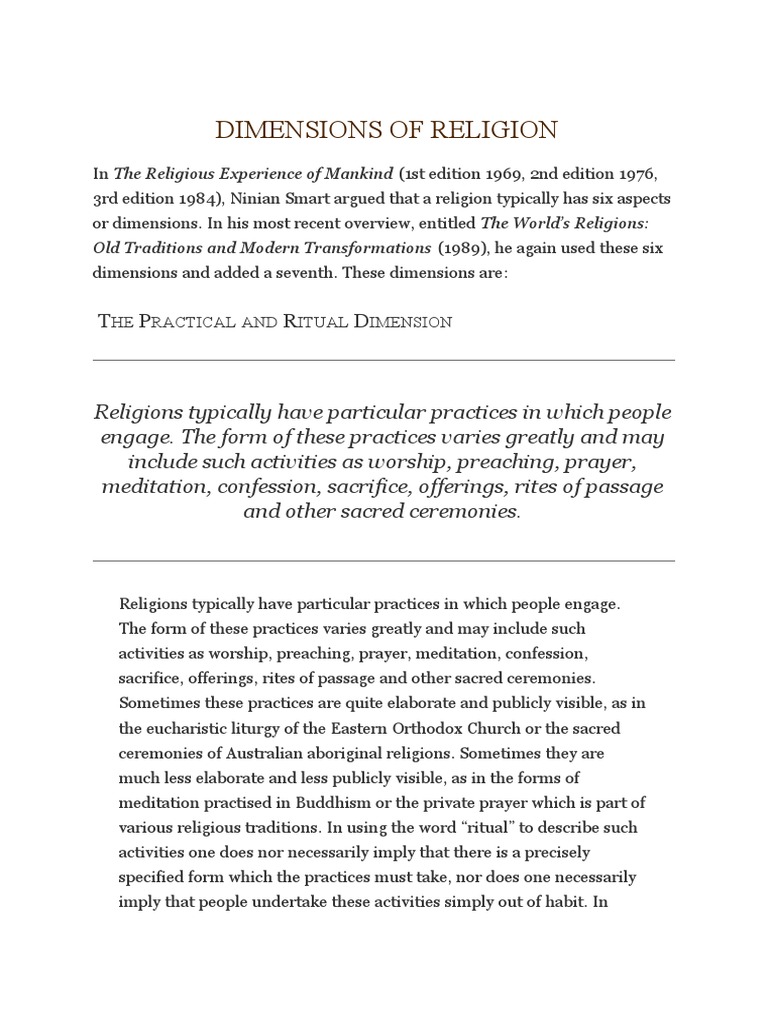 Understanding Smarts Dimensions | PDF | Prayer | God