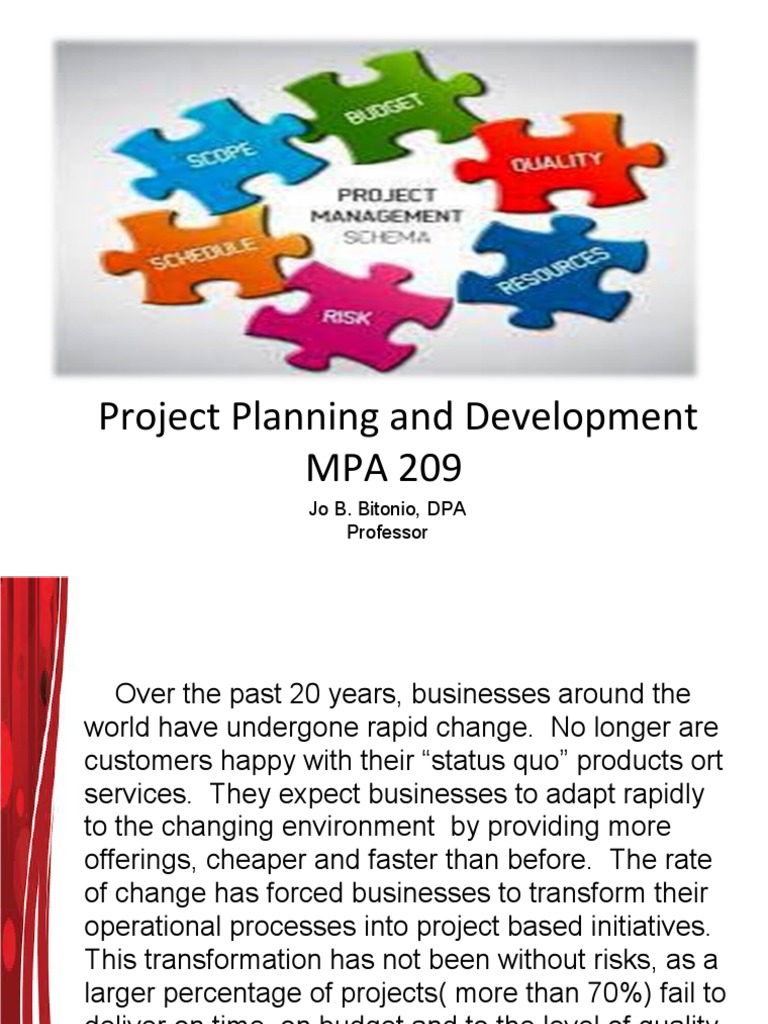 A Comprehensive Overview of Project Planning, Development, and ...