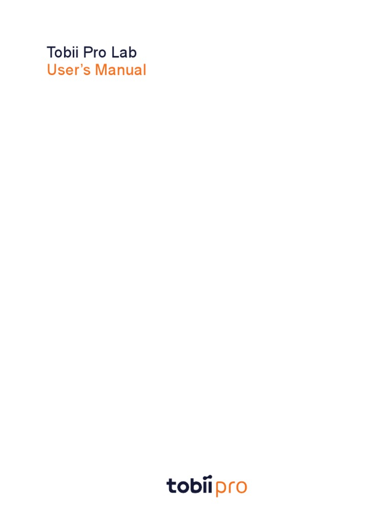 Tobii Pro Lab User's Manual | Download Free PDF | Htc Vive ...