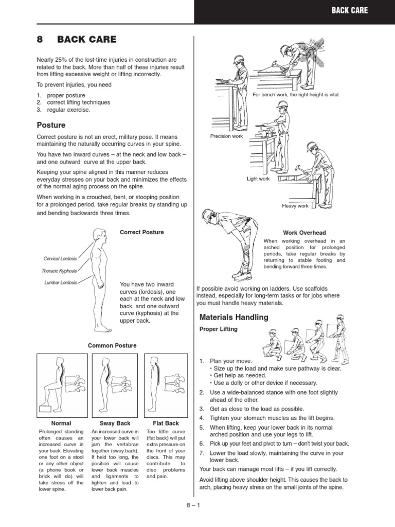 8 Back Care: Posture | PDF | Dance Science | Musculoskeletal System