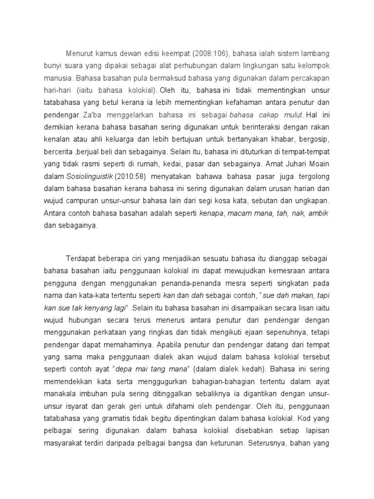 Kajian Bahasa Basahan | PDF