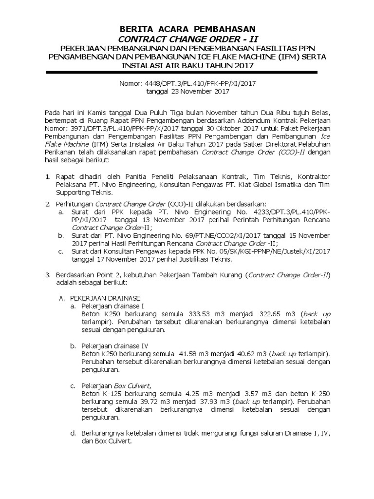 2017 1123 - BERITA ACARA PEMBAHASAN CCO-2 Final | PDF
