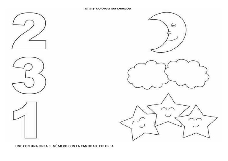 Une Con Una Linea El Número Con La Cantidad | PDF