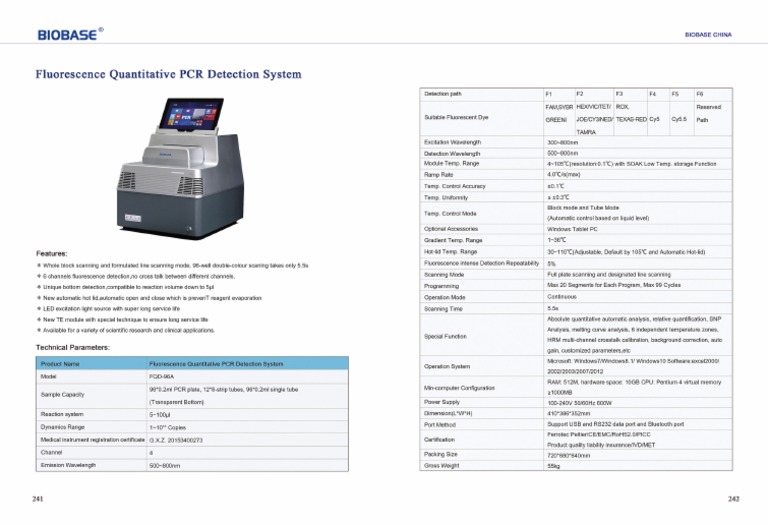 Biobase Real Time PCR FQD-96A | PDF