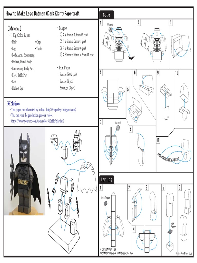 Lego Batman Papercraft Instructions | PDF | Nature