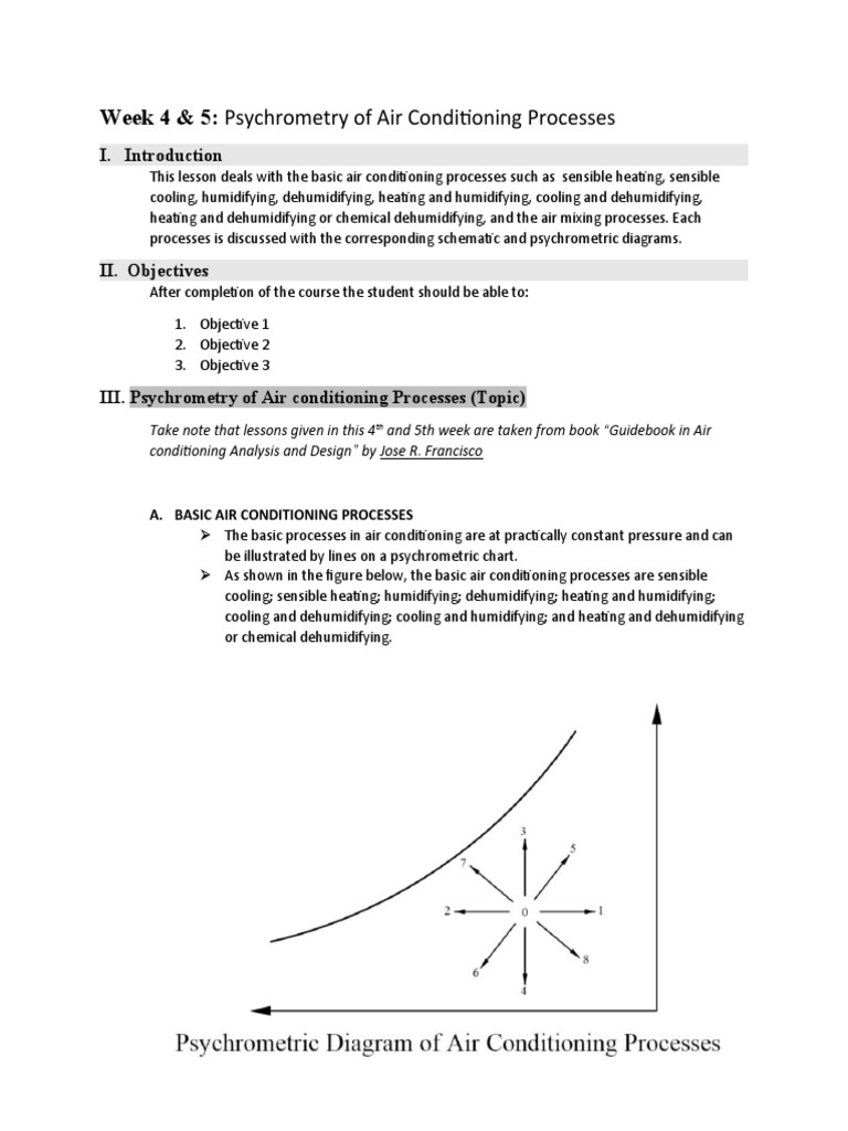 Week 4 and 5 Lecture in Air Conditioning | PDF | Teaching Methods ...