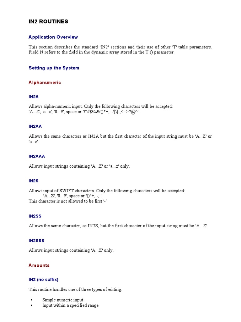 In2 Routines | PDF | String (Computer Science) | Parameter (Computer ...