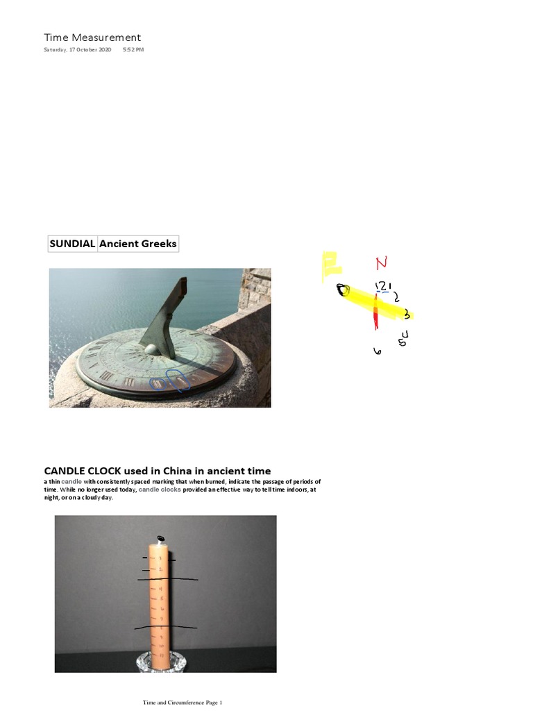Ancient Time Measurement Tools | PDF | Circle | Pi
