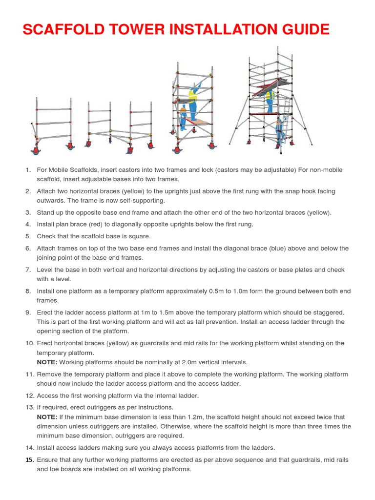Scaffold Tower Installation Guide | PDF