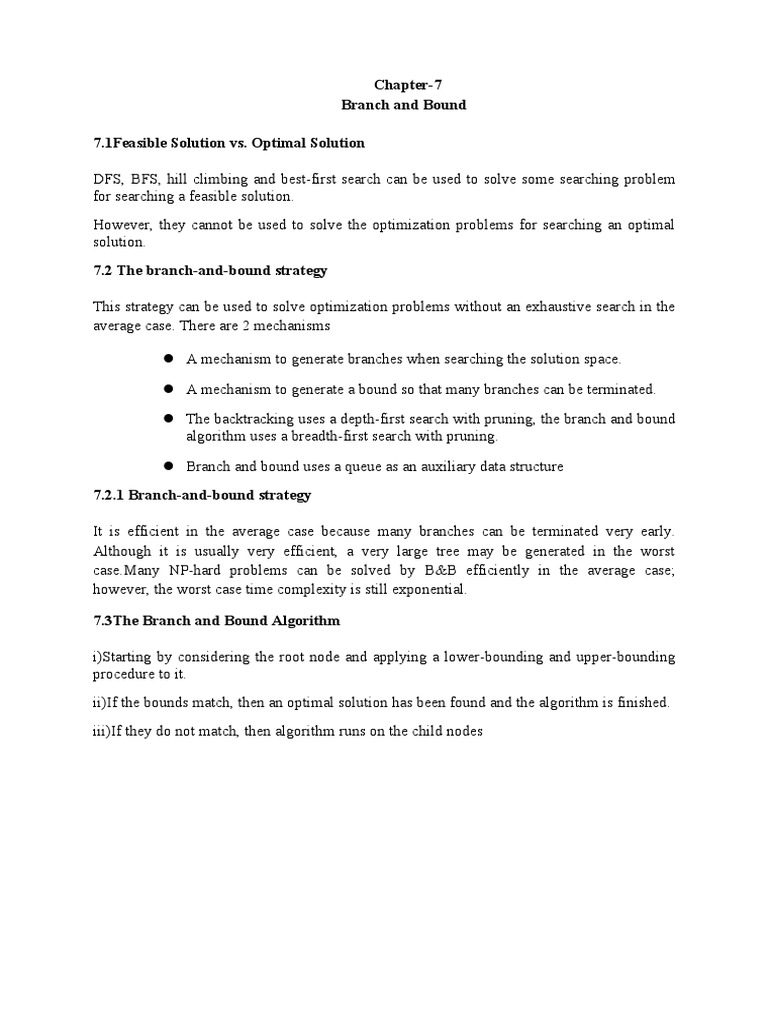 Chapter 7 - Branch and Bound | PDF | Computational Science | Computer Science