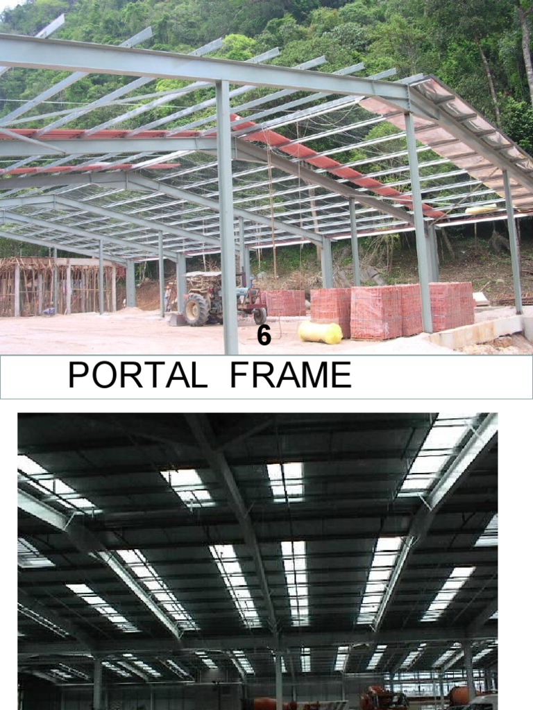 Portal Frame Sample | PDF | Framing (Construction) | Beam (Structure)