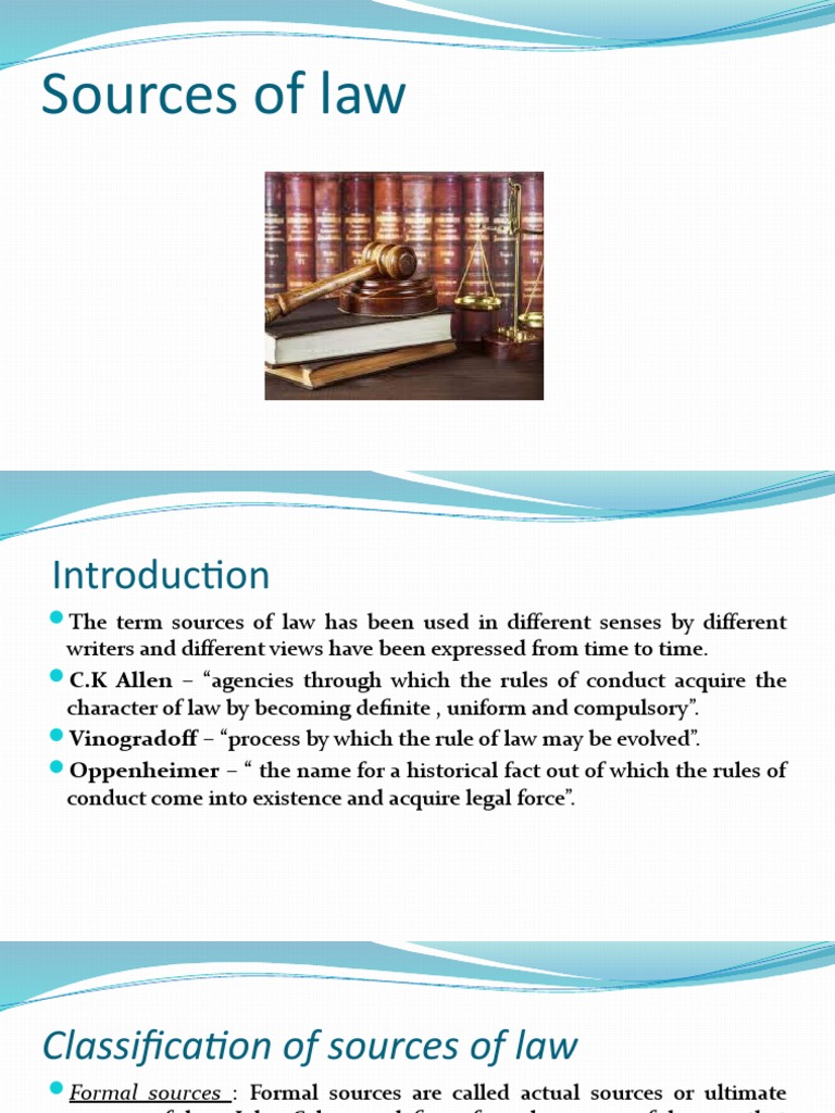 Sources of Law | PDF | Precedent | Sources Of Law