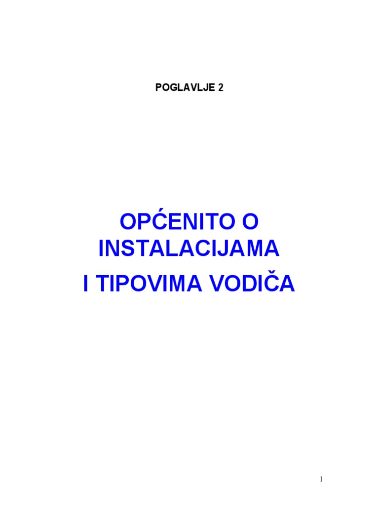 Električne Instalacije - Općenito | PDF