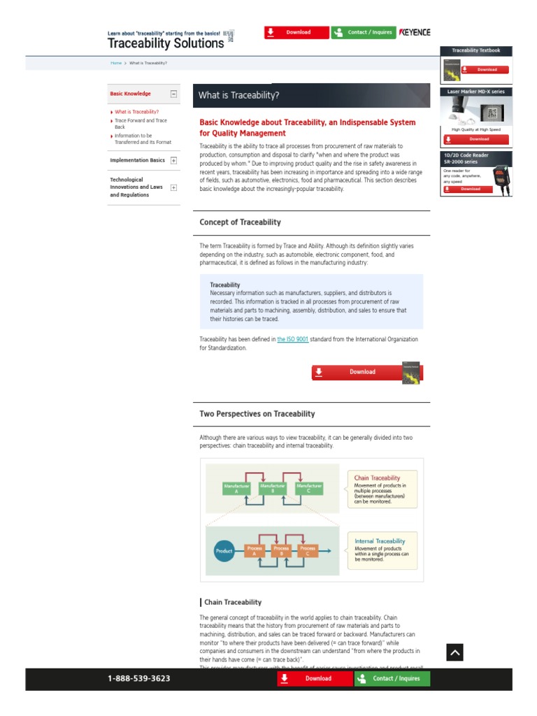 What Is Traceability - Traceability Solutions - KEYENCE America | PDF ...