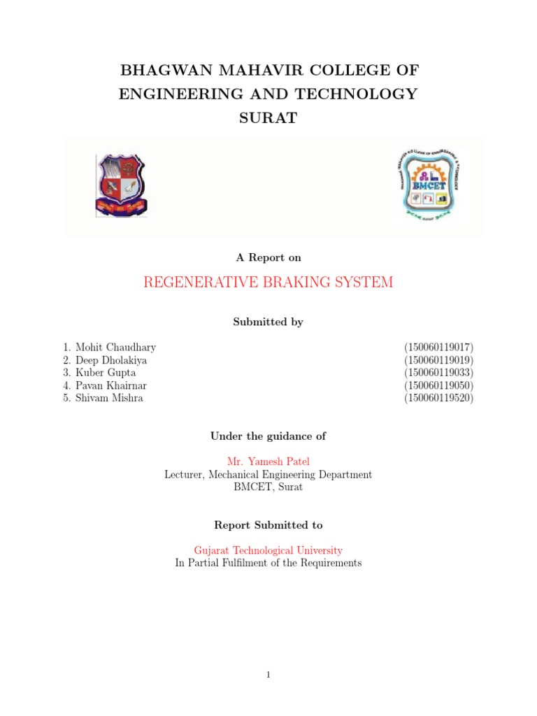 RBS Report | PDF | Brake | Vehicles