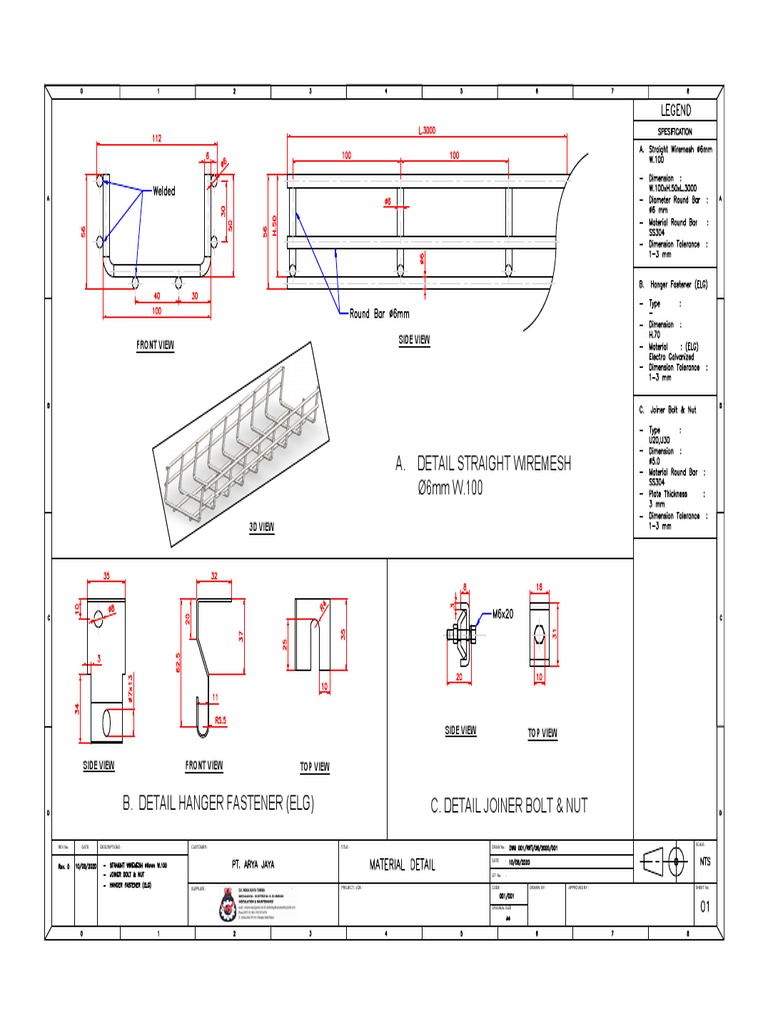 Material Detail Tray 100 | PDF
