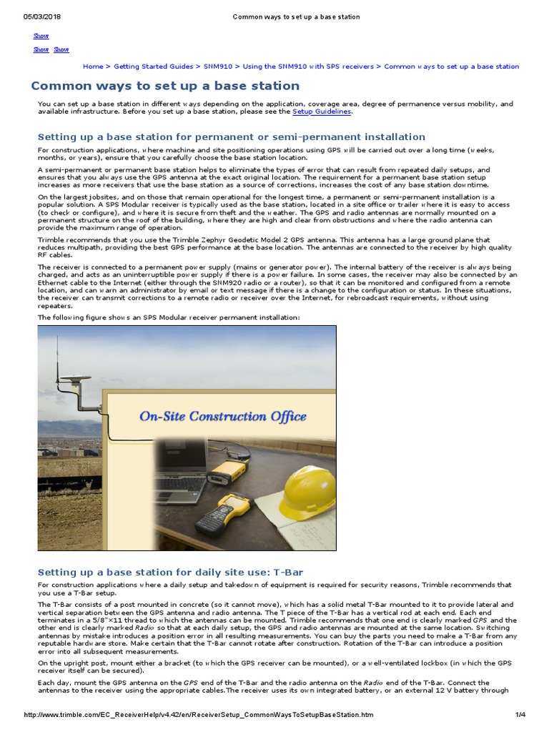 Common Ways To Set Up A Base Station | PDF | Global Positioning System ...