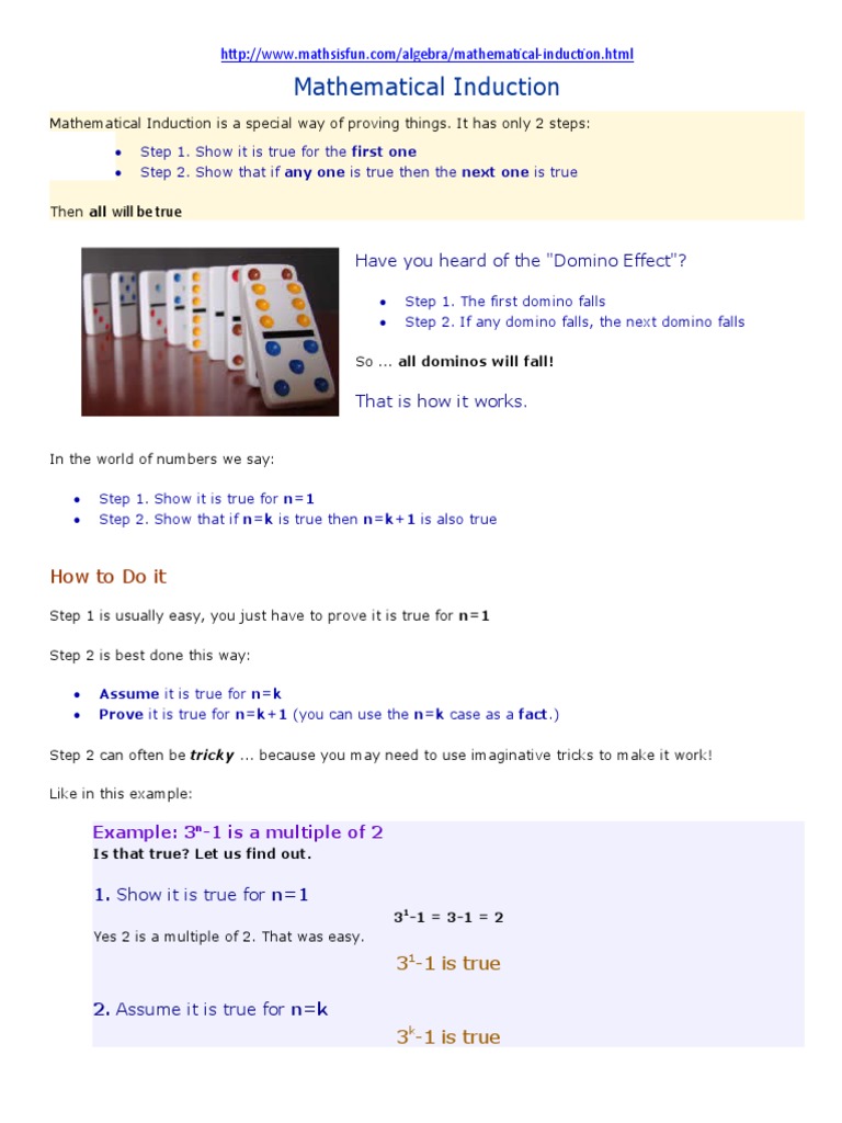Understanding Mathematical Induction | PDF | Axiom | Mathematical Proof