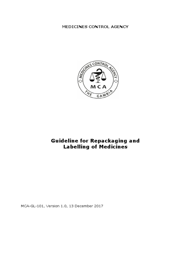 Repackaging and Labelling Guidelines | PDF | Packaging And Labeling ...