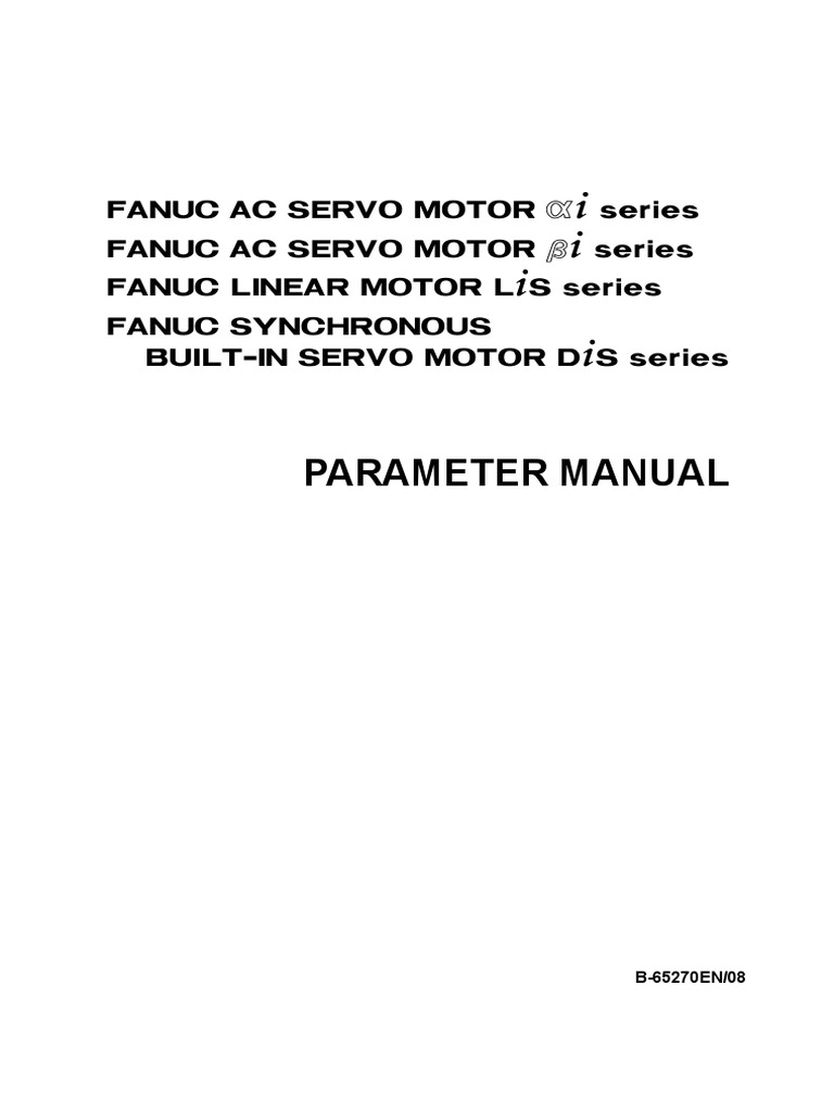 B-65270EN Motori - 08 PDF | PDF | Servomechanism | Parameter (Computer Programming)