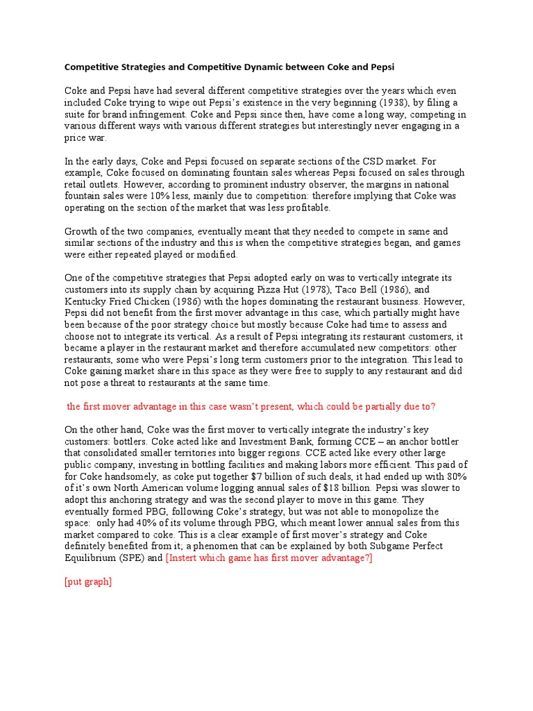 Coke Vs Pepsi Question 2 | PDF | Competition | Coca Cola