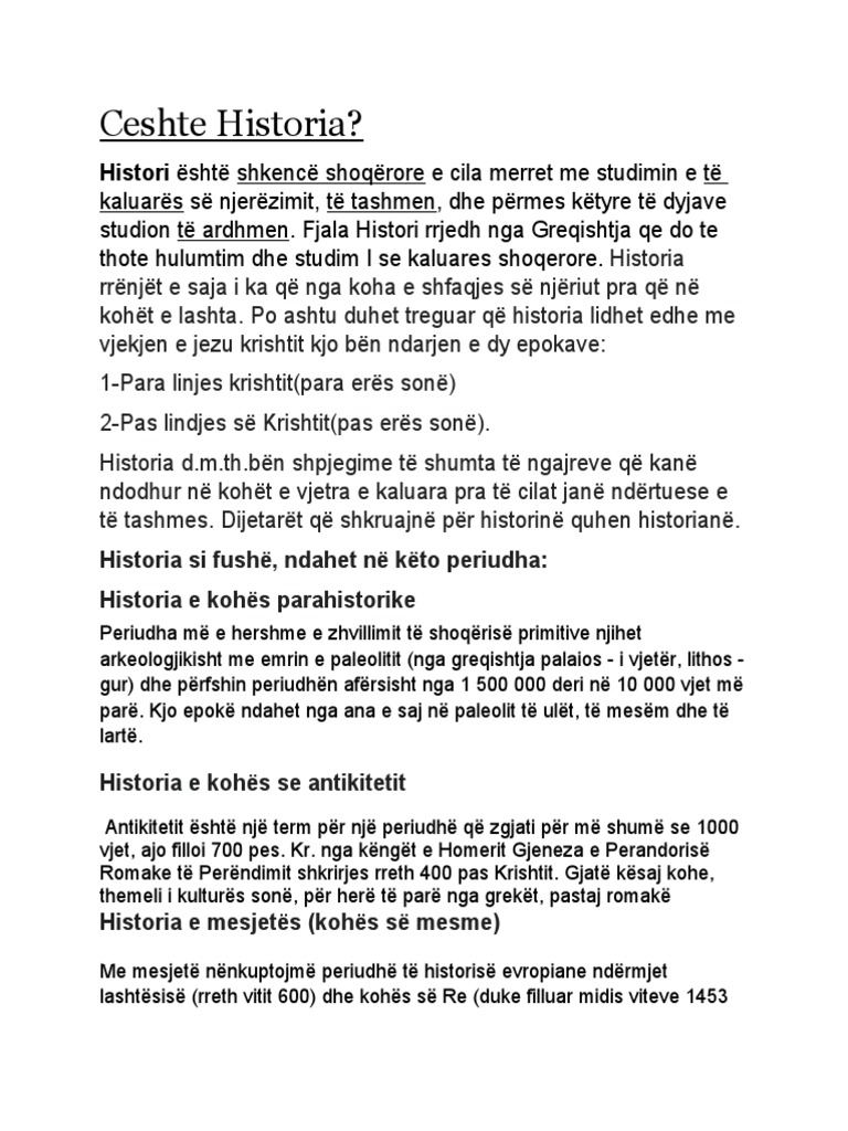 Ceshte Historia | PDF