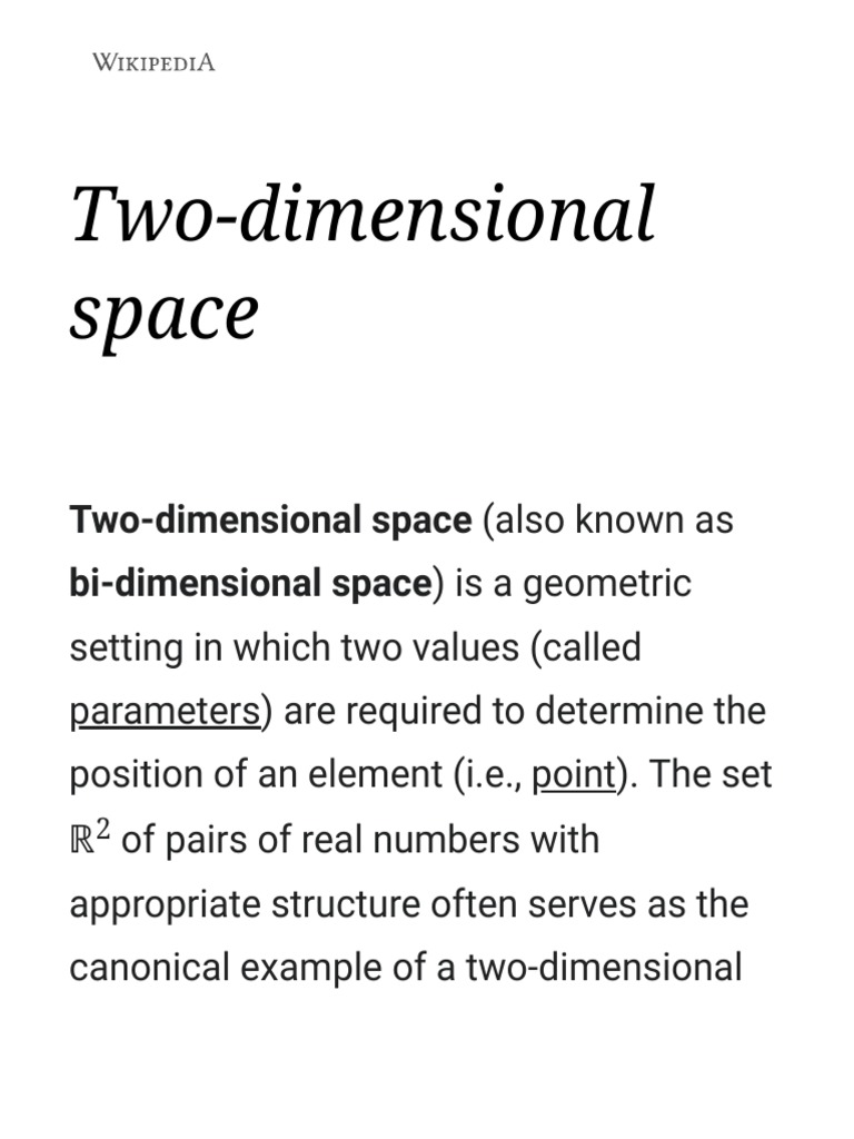 Two-Dimensional Space: Properties, Coordinate Systems, and Applications ...