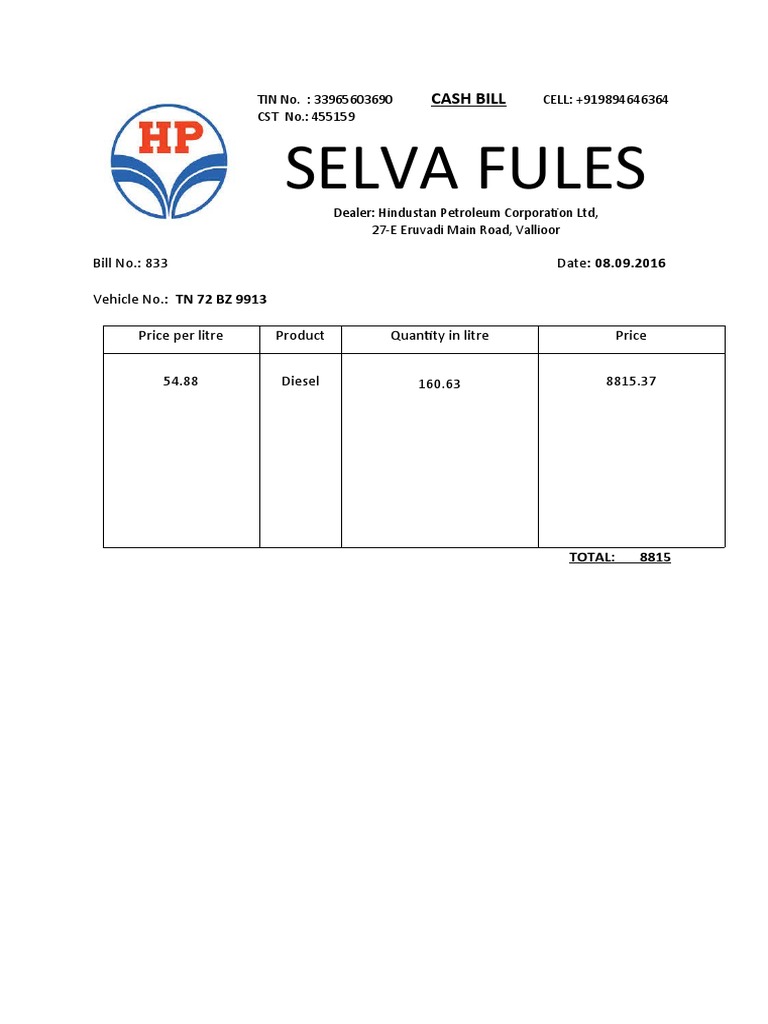 Sample Bill | PDF