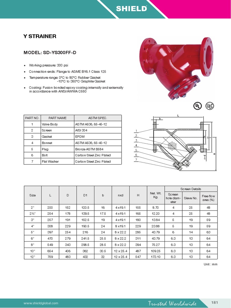 Y-Strainer | PDF | Chemistry | Building Engineering