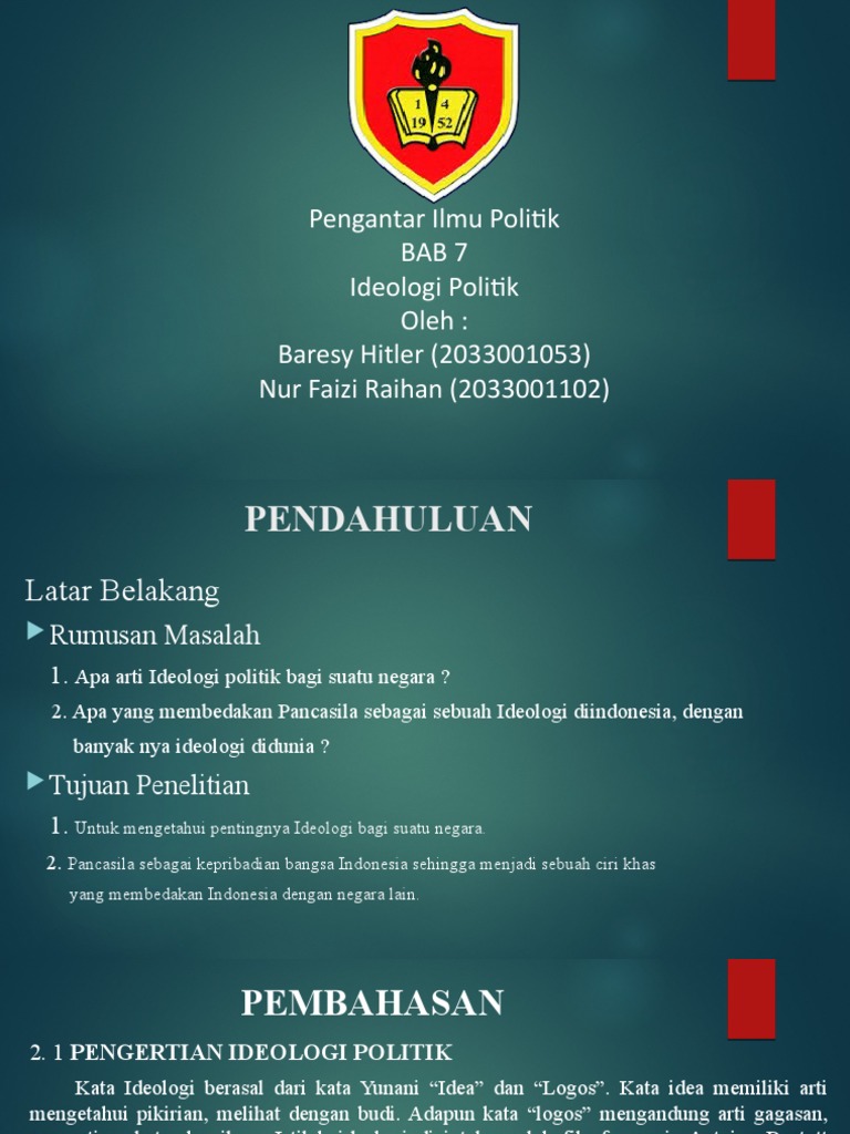 Ideologi Politik dan Pancasila | PDF | Politik