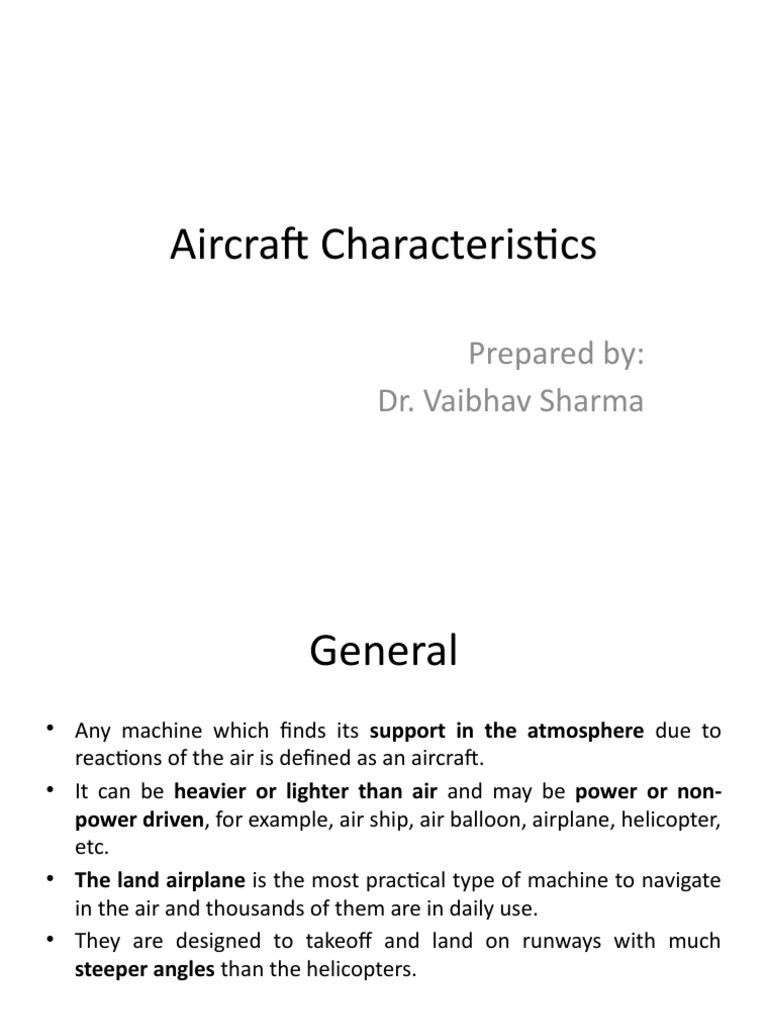 Overview of Aircraft Characteristics | PDF | Jet Engine | Rocket Engine