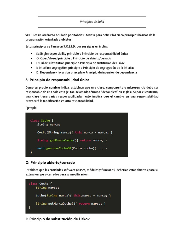 Solid | PDF | Programa de computadora | Programación