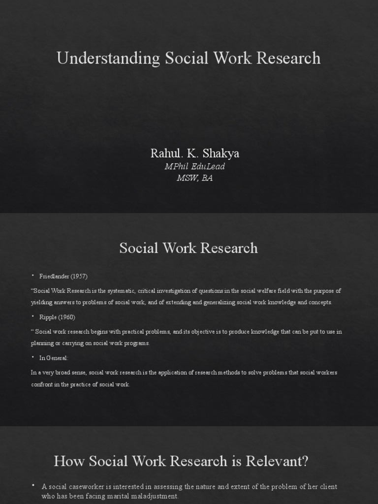 Unit 2.0-Social Work Research | PDF | Social Work | Scientific Method