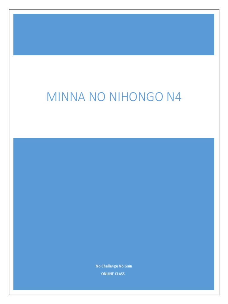 N4 Grammer Note | PDF