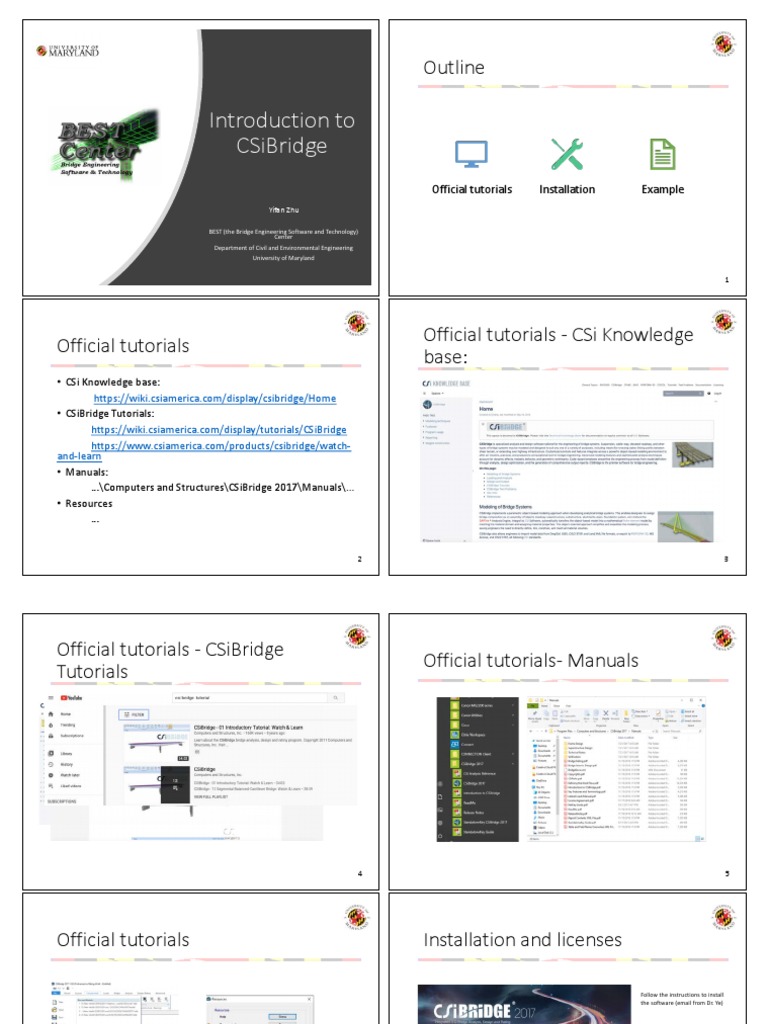 CSiBridge Installation & Tutorials Guide | PDF | Beam (Structure) | Bridge