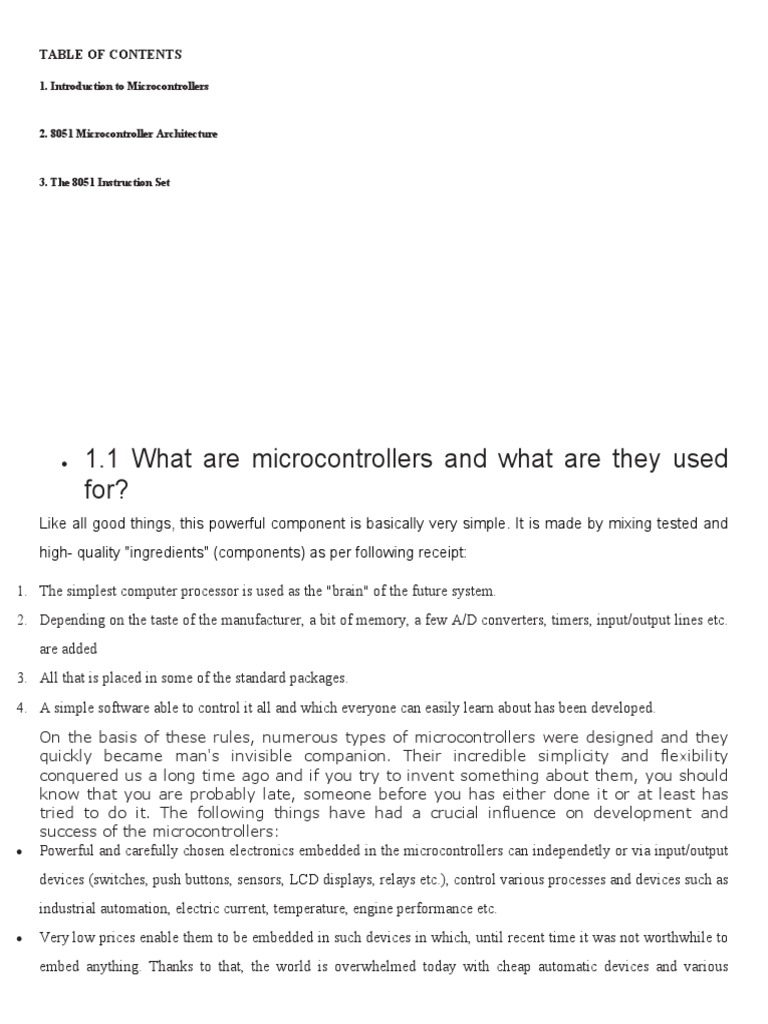 8051 Microcontroller Overview Guide | PDF | Microcontroller | Read Only Memory